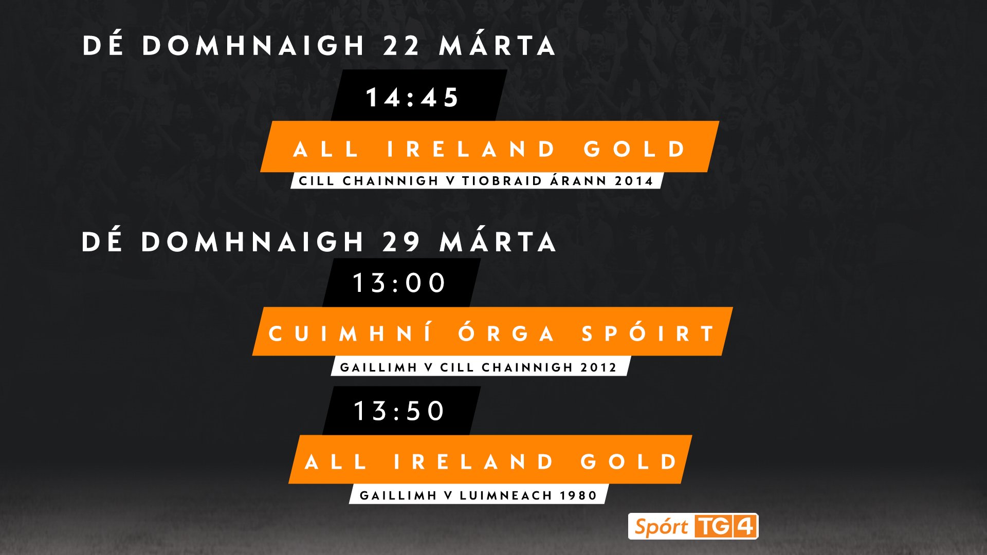 TG4 | All-Ireland Gold – Coming up on TG4 | 2020 | Press Releases ...